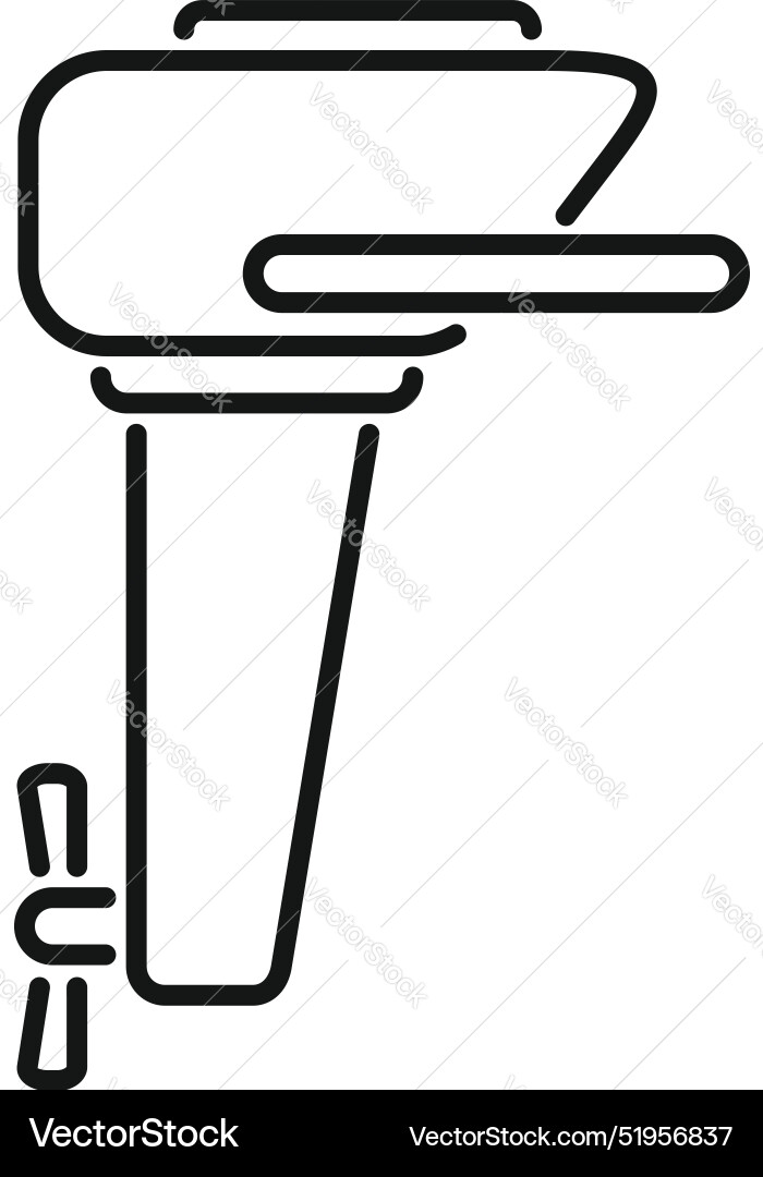 Motor boat engine propelling a vessel in water Vector Image