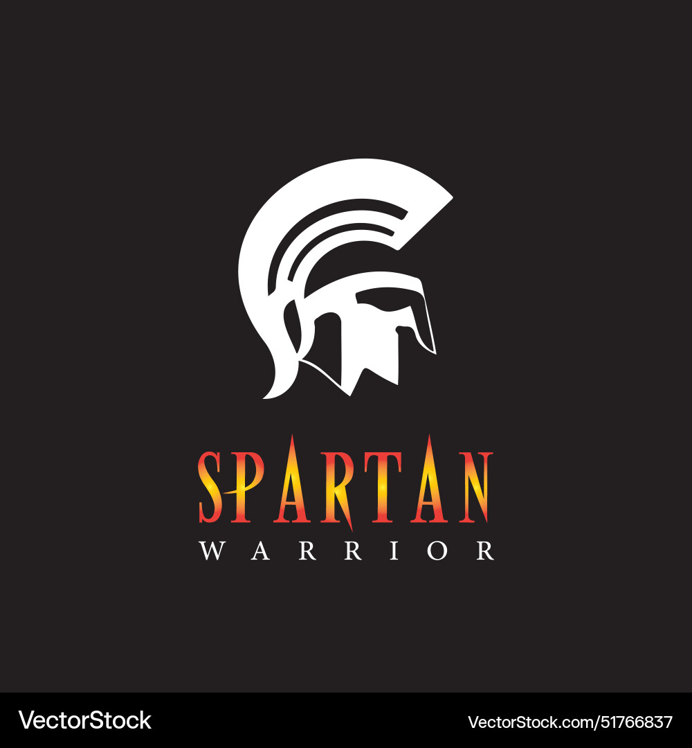 Spartan warrior emblem Royalty Free Vector Image