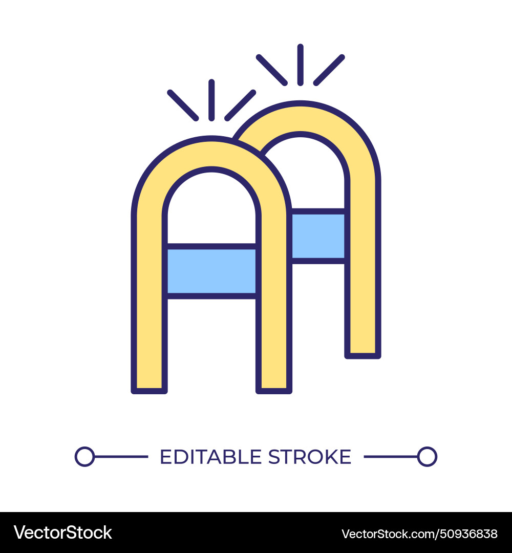 Access gate rgb color icon Royalty Free Vector Image