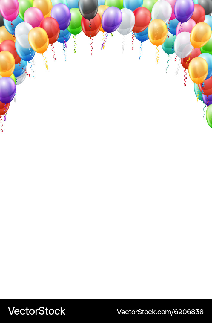 Balloons header template Royalty Free Vector Image