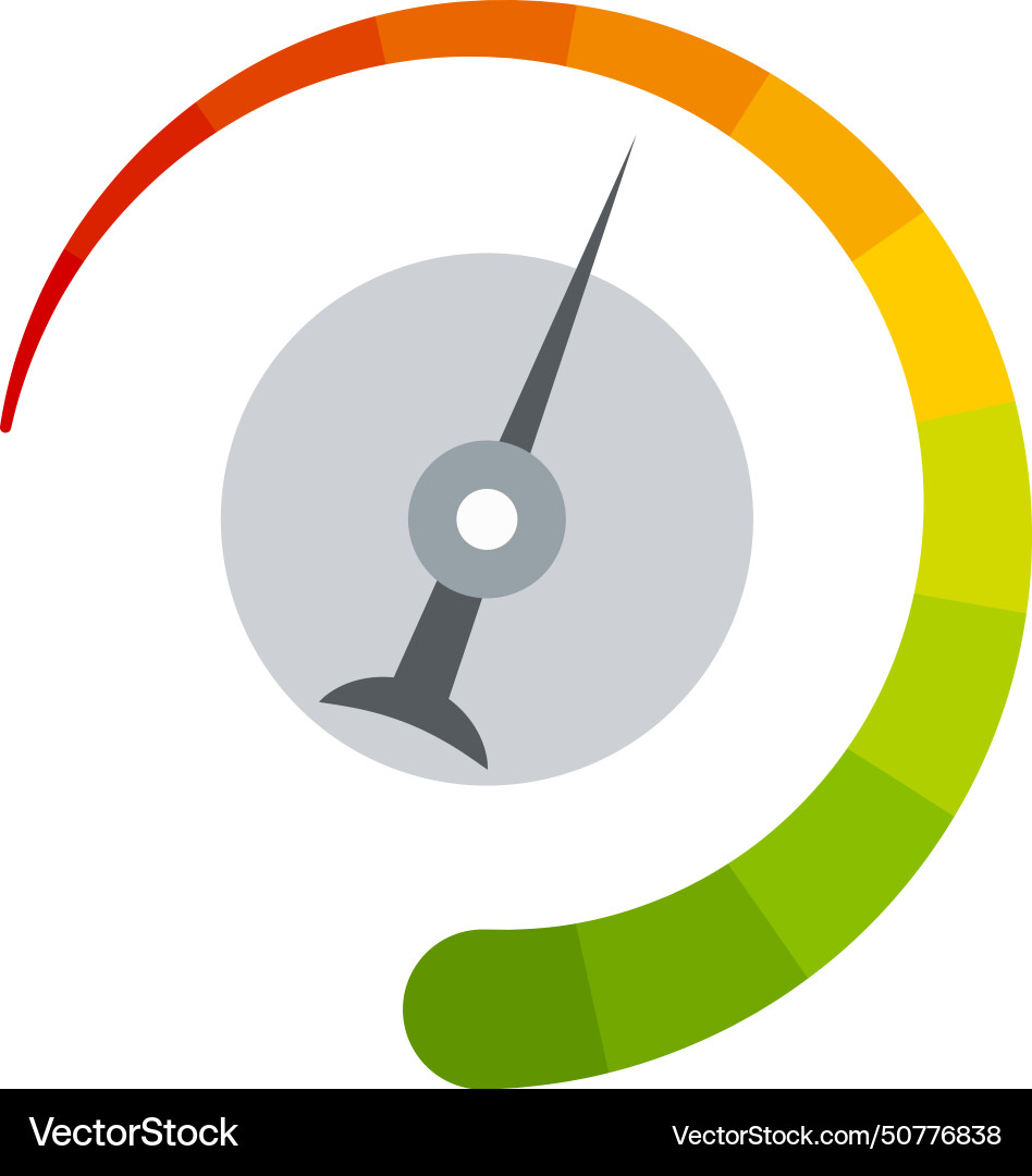 Barometer or tachometer icon score indicator Vector Image