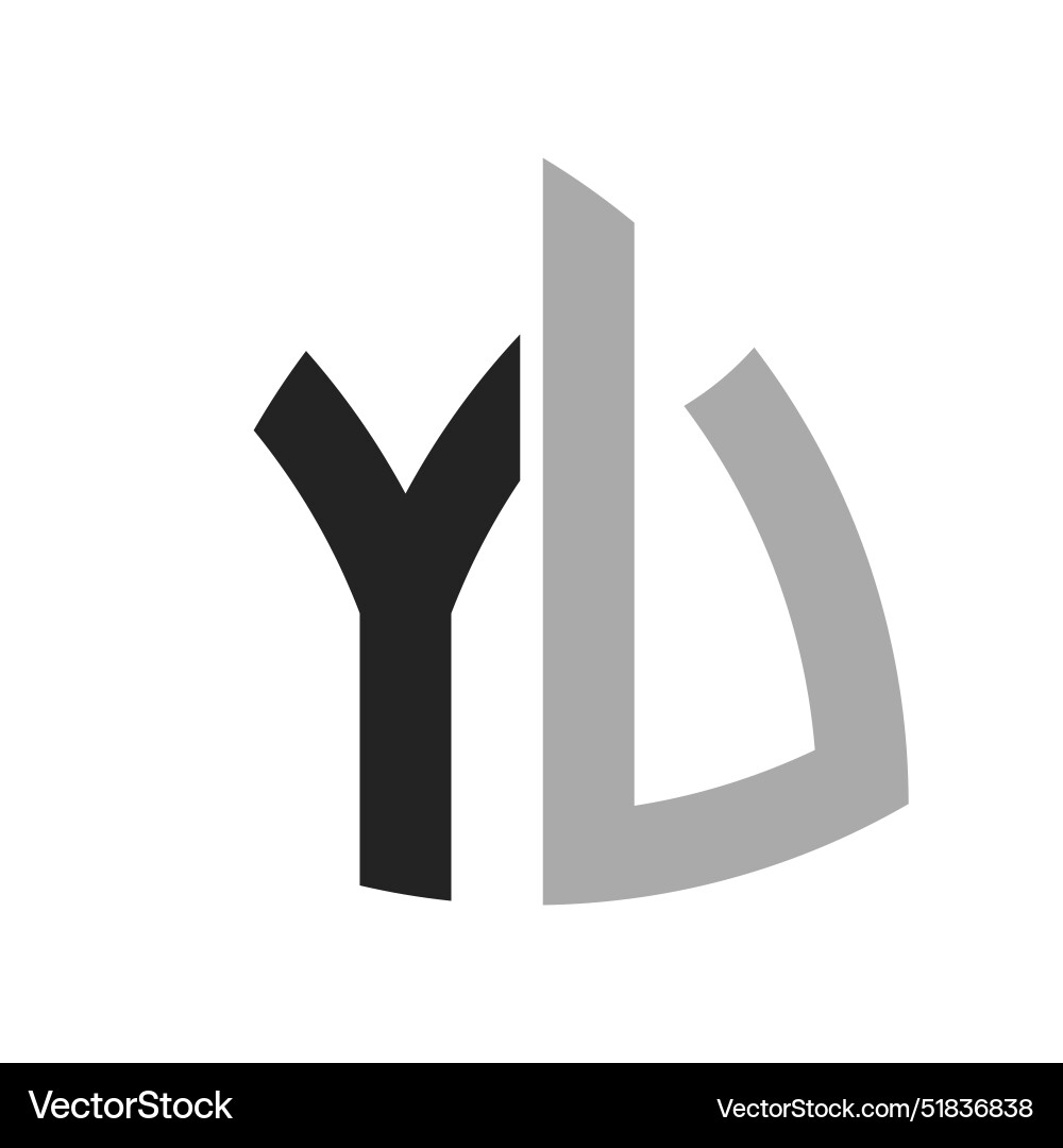 Modern creative yu logo design letter icon Vector Image