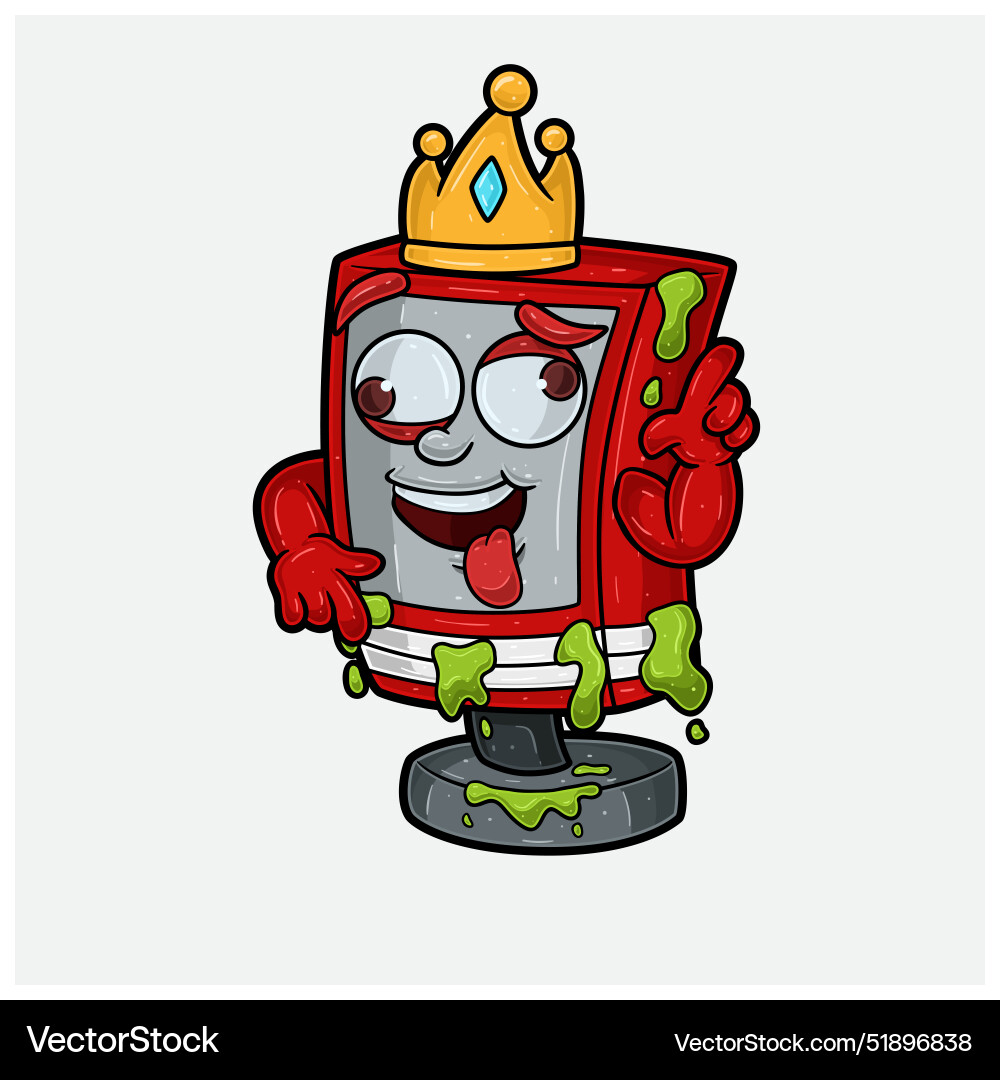 Sour diesel mascot cartoon with crazy expression Vector Image