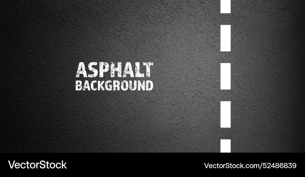 Asphalt road with white lane marking concrete Vector Image