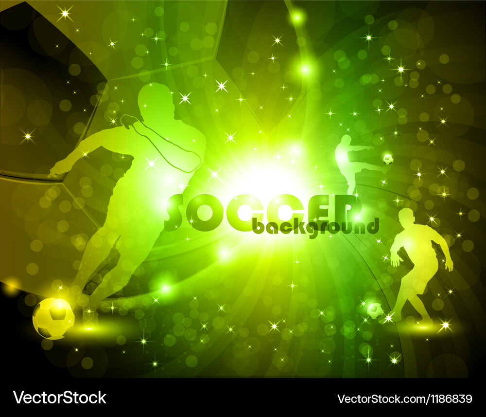 Dynamischer Fußball Hintergrund Lizenzfreies Vektorbild