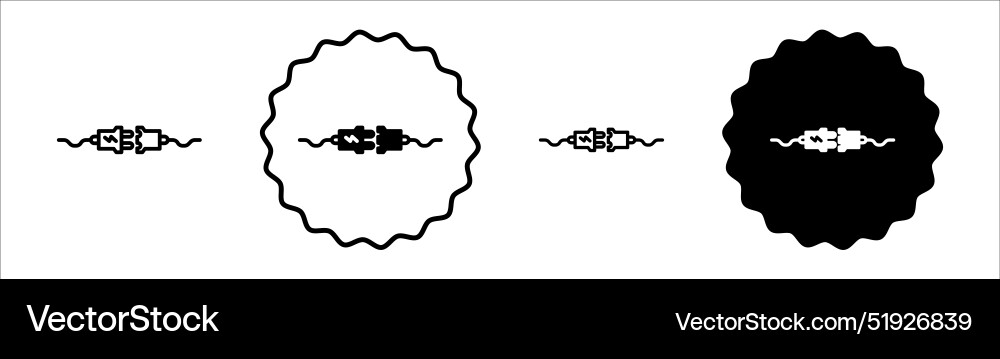 Electric plug icon symbol set collection Vector Image