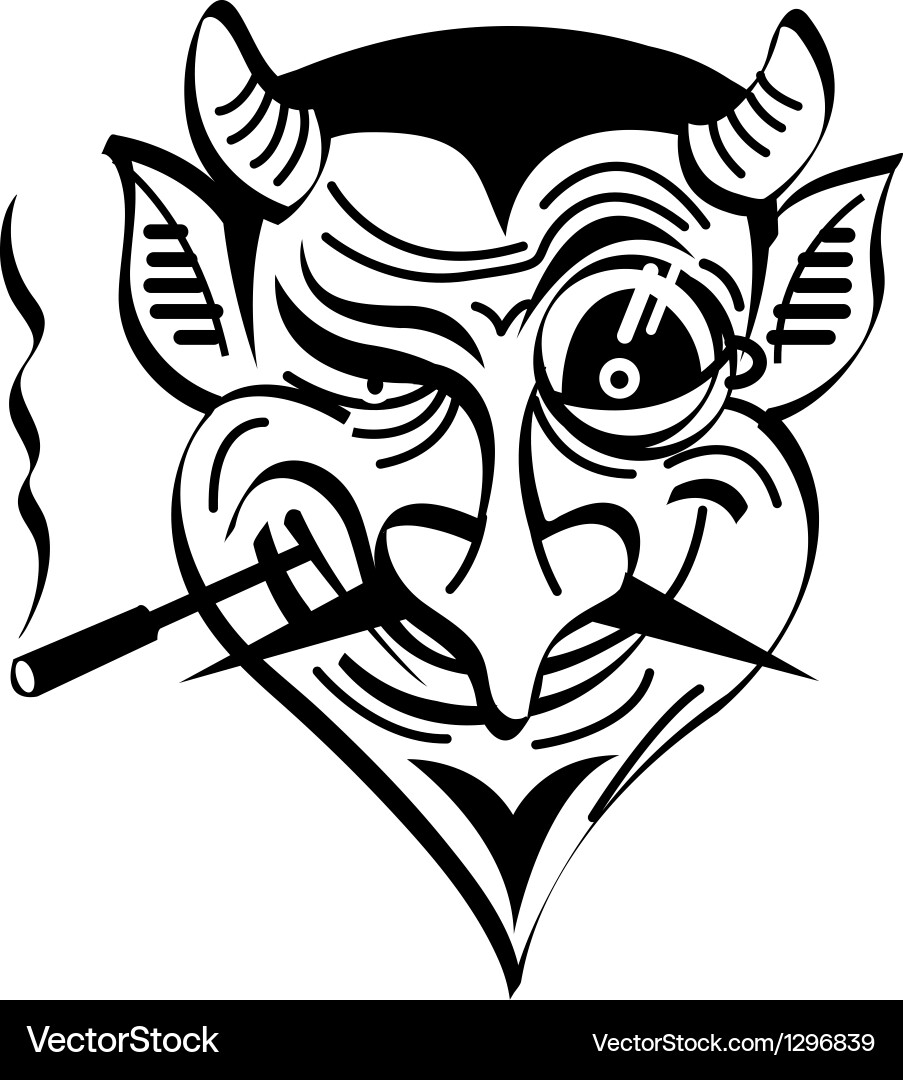 Face of the devil Royalty Free Vector Image - VectorStock