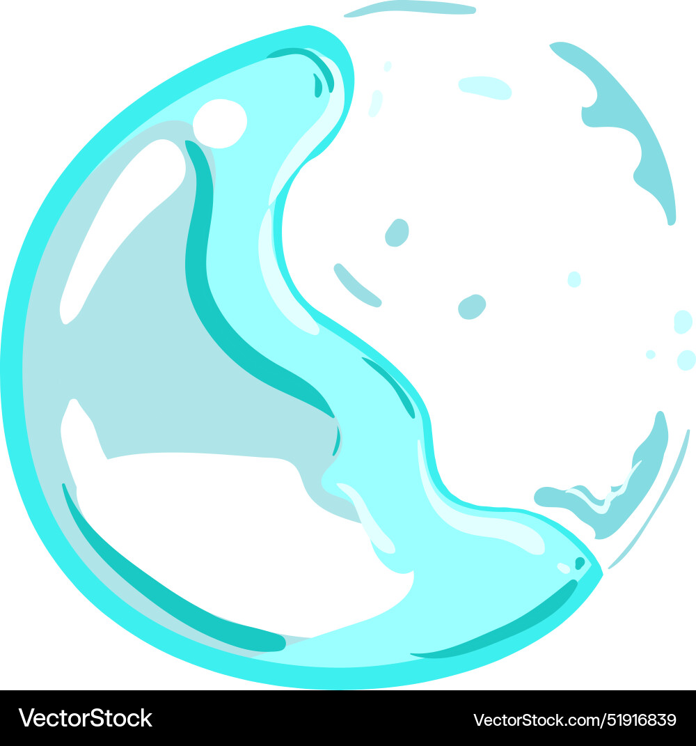 Foam soap bubble explosion cartoon Royalty Free Vector Image
