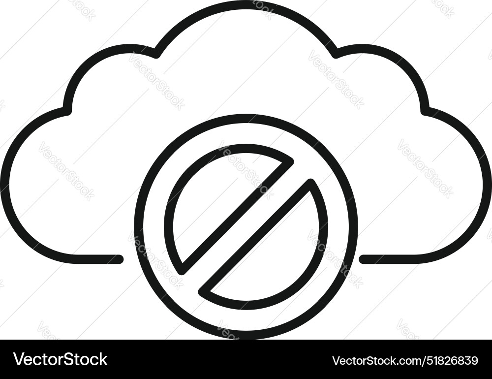 Forbidden cloud storage access showing blocked Vector Image