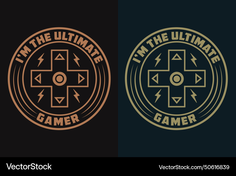Im the ultimate gamer Royalty Free Vector Image