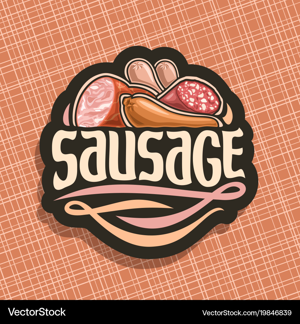 Logo for sausage Royalty Free Vector Image - VectorStock