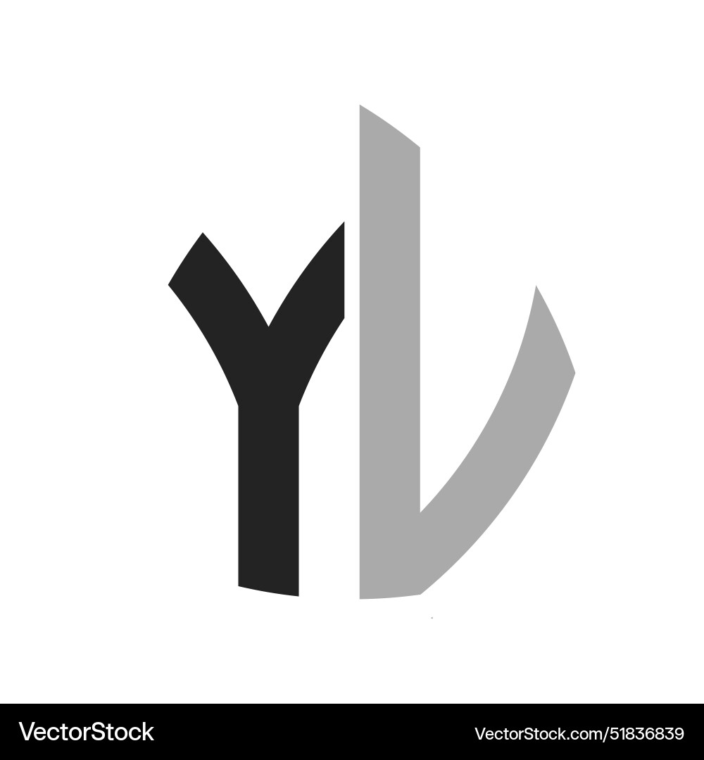 Modern creative yv logo design letter yv icon for Vector Image
