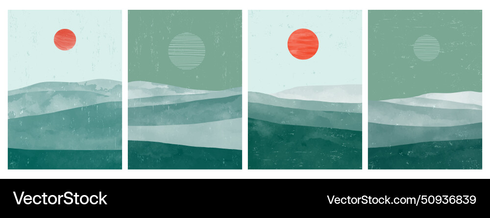 Natural abstract mountain landscape Royalty Free Vector