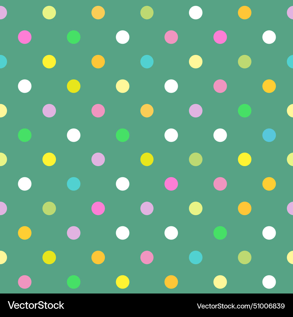 Polka dot pattern colorful seamless texture Vector Image
