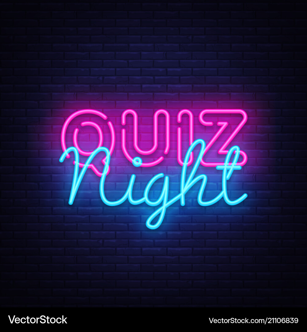 Retro Quiz Night Poster Royalty Free Vector Image