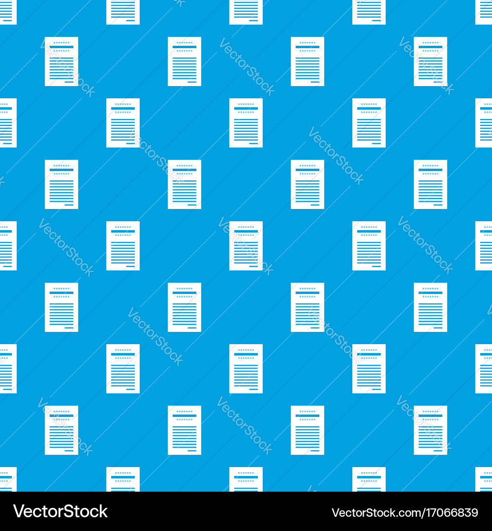 Sales printed receipt pattern seamless blue Vector Image