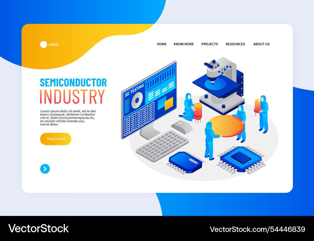 Semiconductor industry concept Royalty Free Vector Image