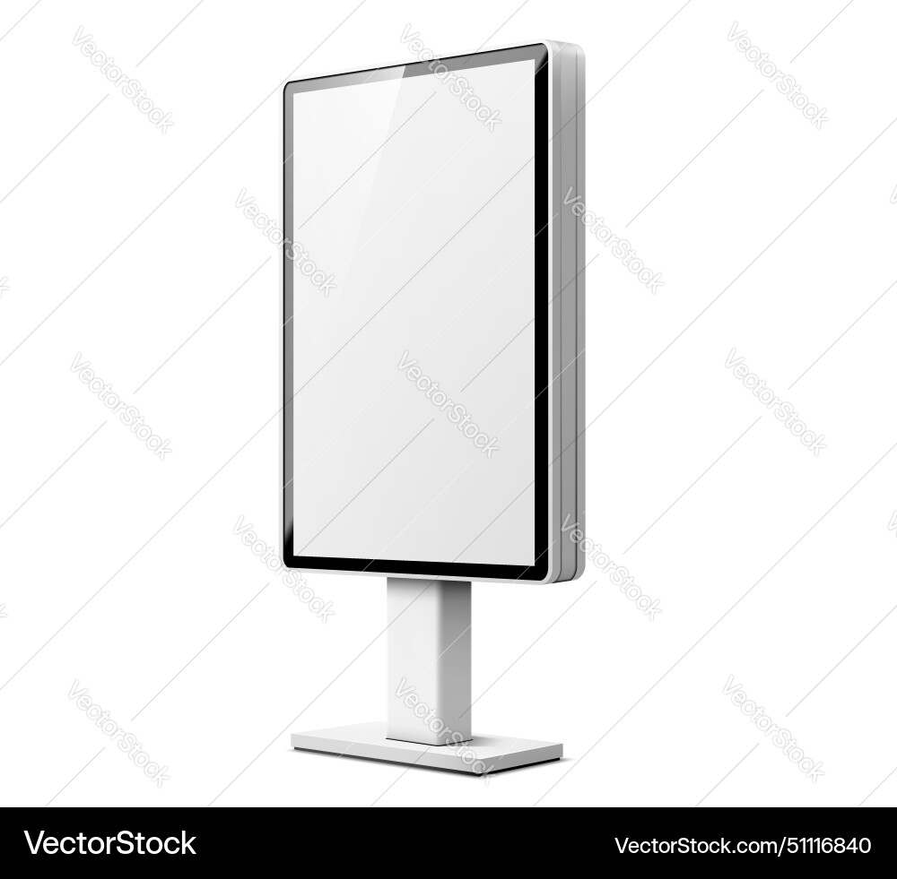 3d display billboard isolated 3d structure Vector Image