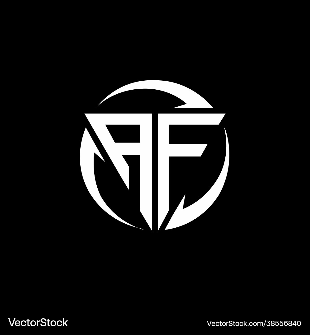 Af logo monogram design template Royalty Free Vector Image
