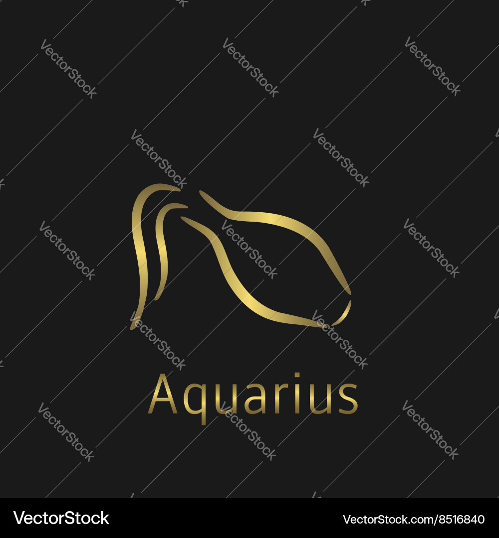 Aquarius zodiac sign – Royalty-Free Vector | VectorStock