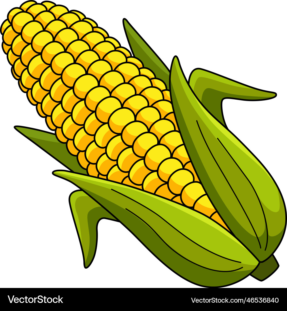 Cartoon Corn Fruit Clip Art Royalty Free Vector Image