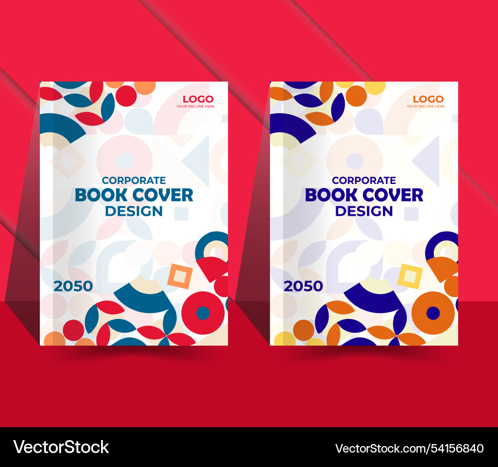 Corporate book cover template Royalty Free Vector Image