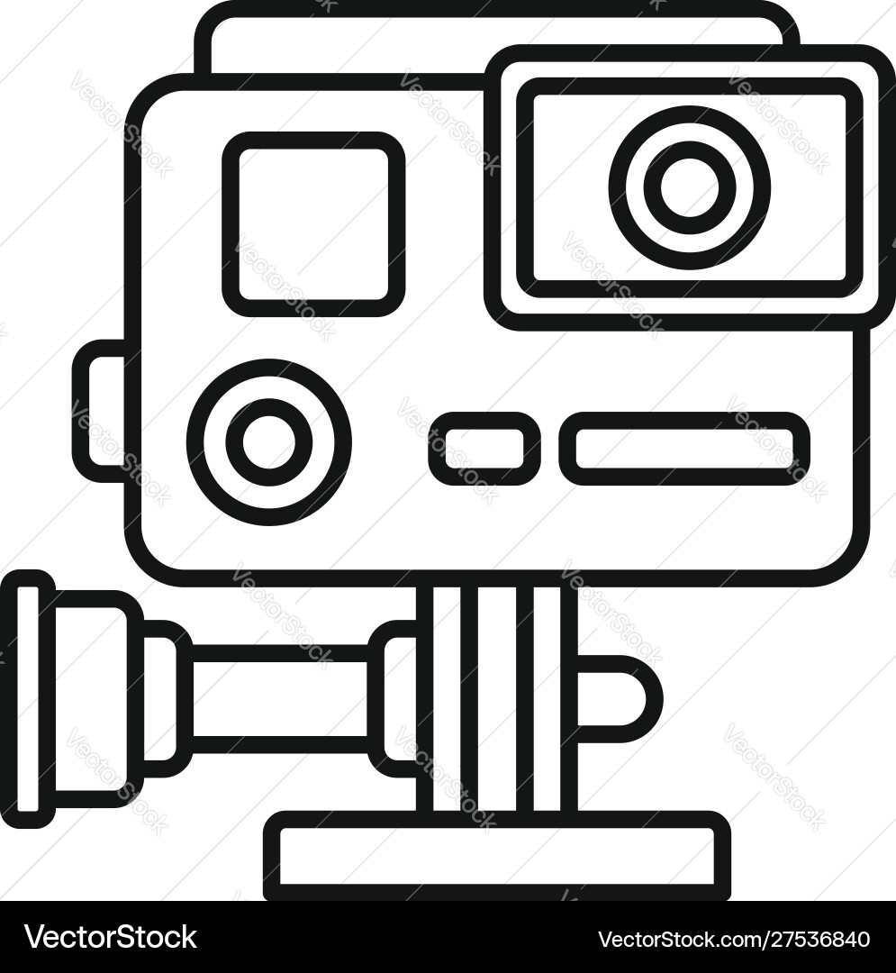 Hand action camera icon outline style Royalty Free Vector