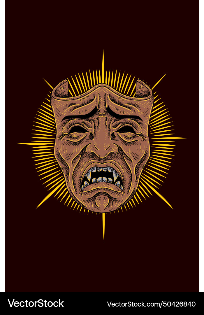 Human mask Royalty Free Vector Image - VectorStock