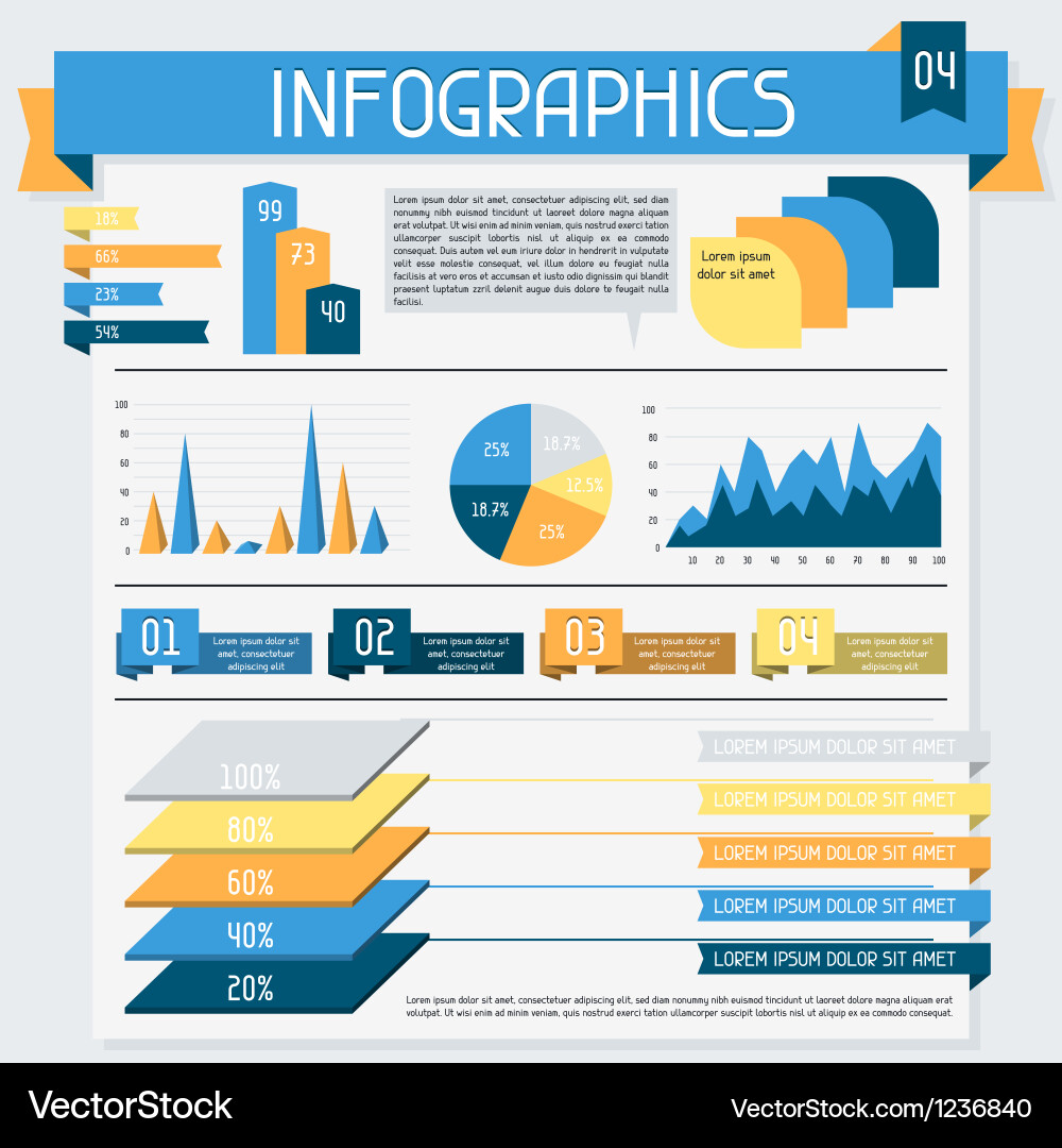 Infografiken Elemente Sammlung Set 4 Lizenzfreier Vektor