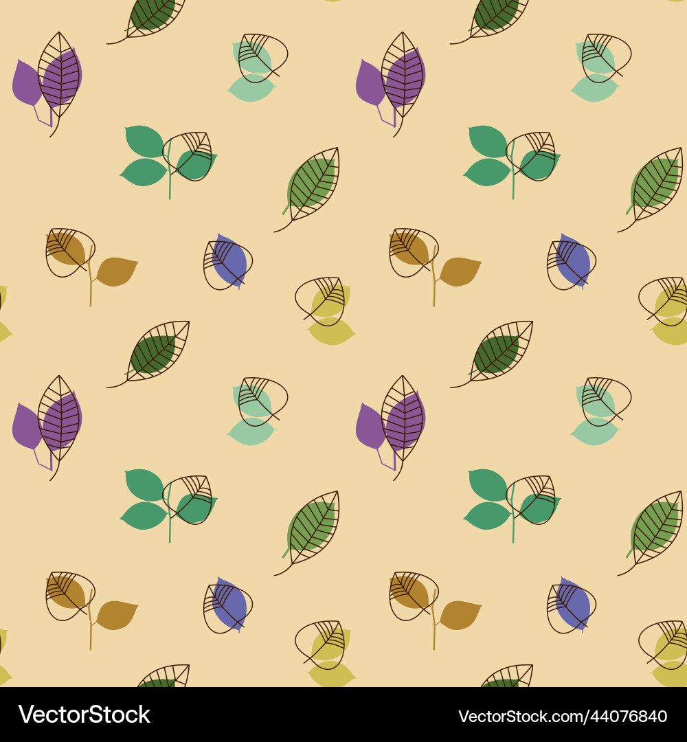 Leaf Pattern - Small Leaves Royalty Free Vector Image