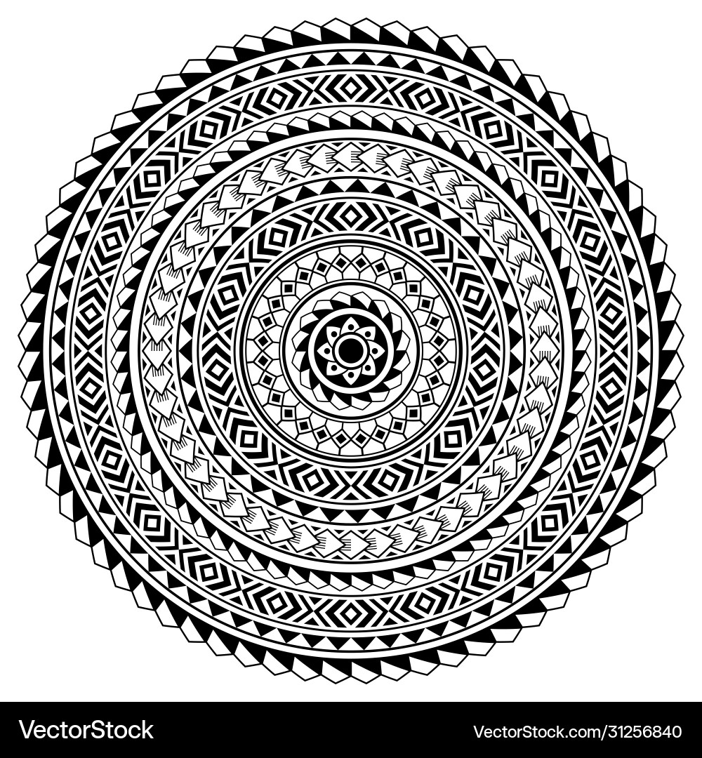 Polynesian Round Vector Images (over 570)