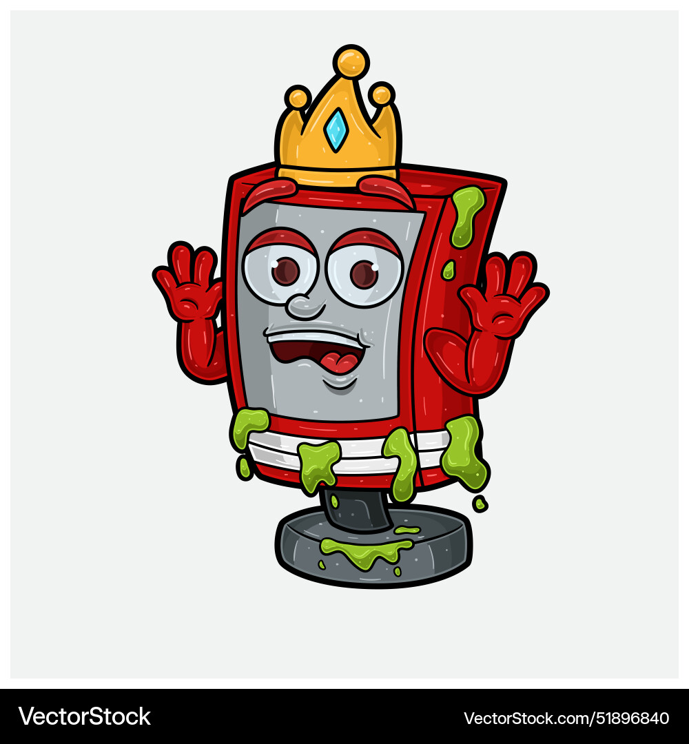 Sauerer Dieselkarikatur mit schockiertem Ausdruck Vektorbild