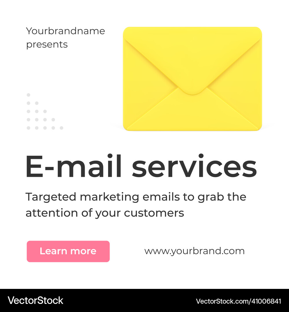 E mail services targeted marketing emails grab Vector Image