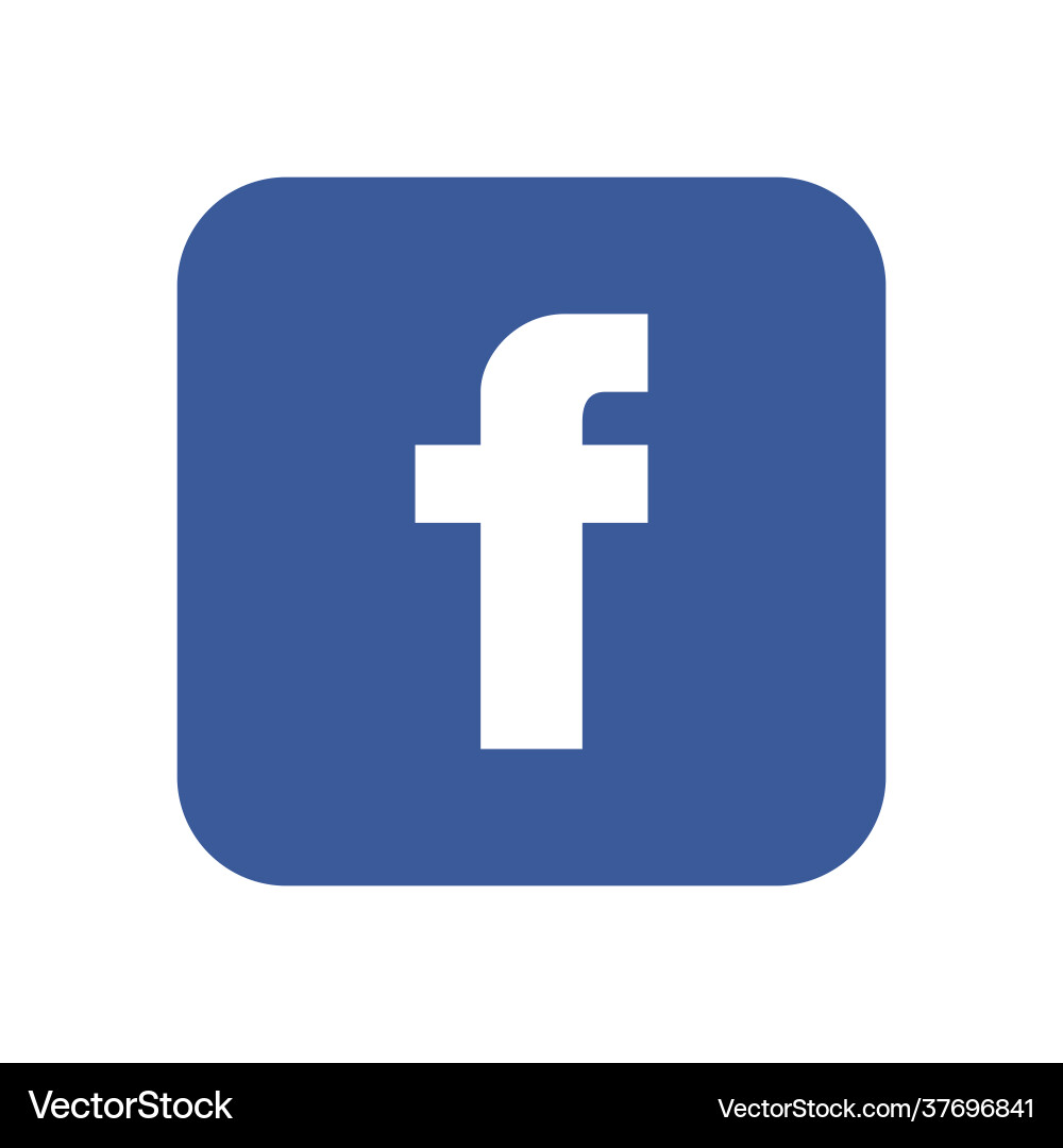 Facebook emblem Royalty Free Vector Image - VectorStock