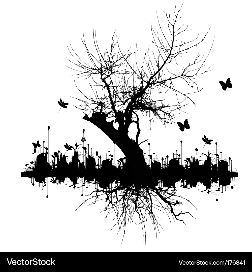 Graphic tree Royalty Free Vector Image - VectorStock