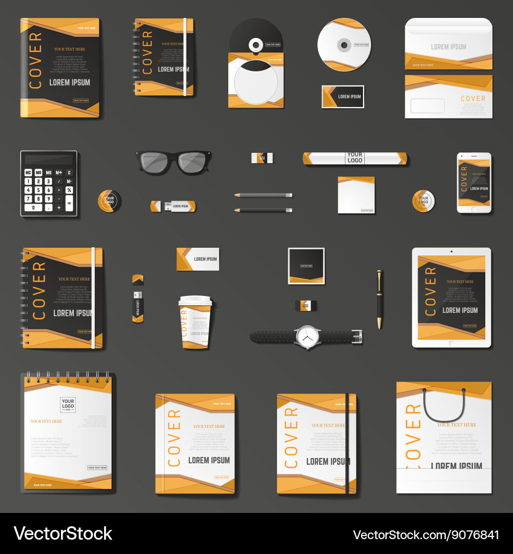 Mock up set Royalty Free Vector Image - VectorStock