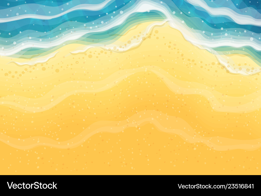 Ocean Wave and Sandy Beach Royalty Free Vector Image