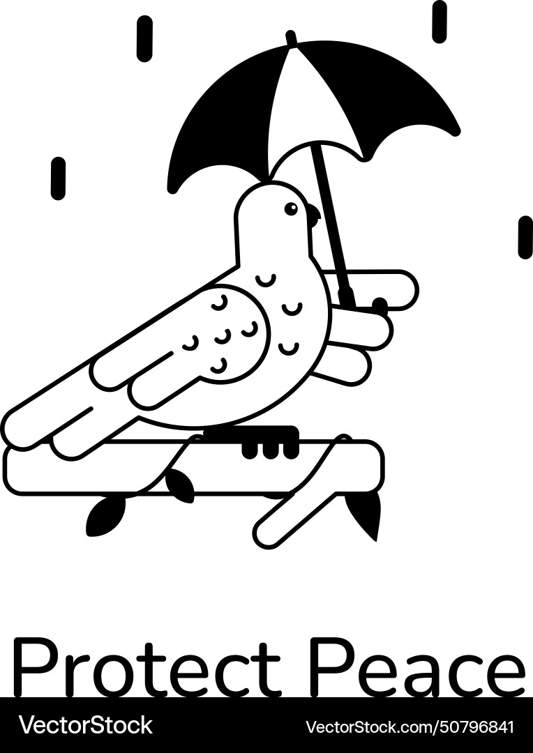 Protect peace Royalty Free Vector Image - VectorStock