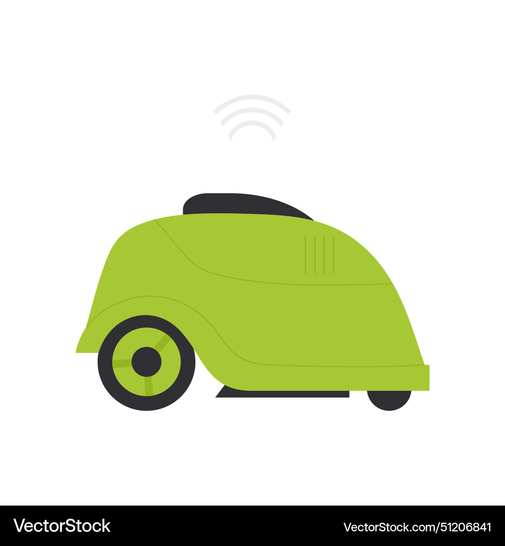 Robot lawnmower automatic equipment for cutting Vector Image