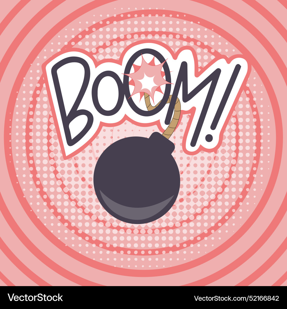 Boom pow Royalty Free Vector Image - VectorStock