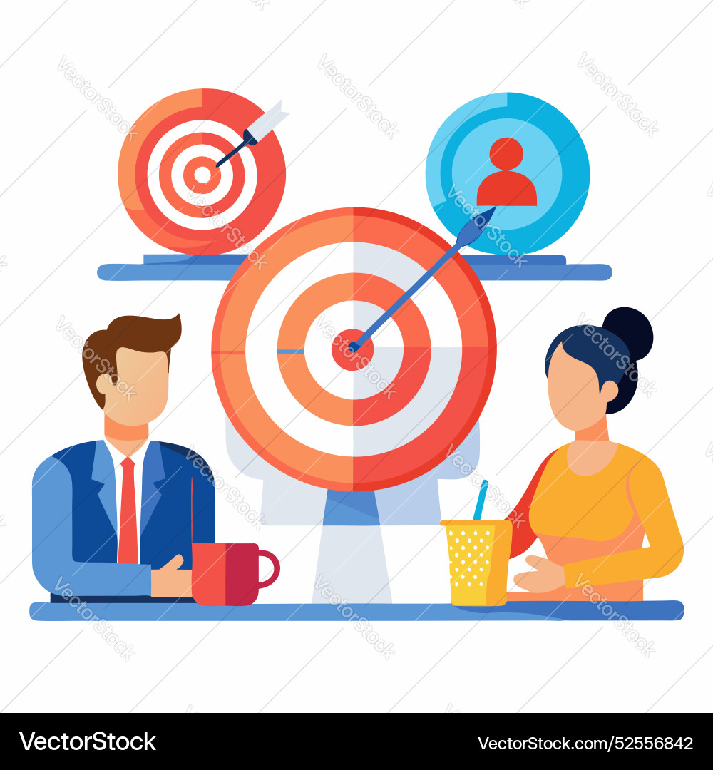 Business discussion cartoon i Royalty Free Vector Image