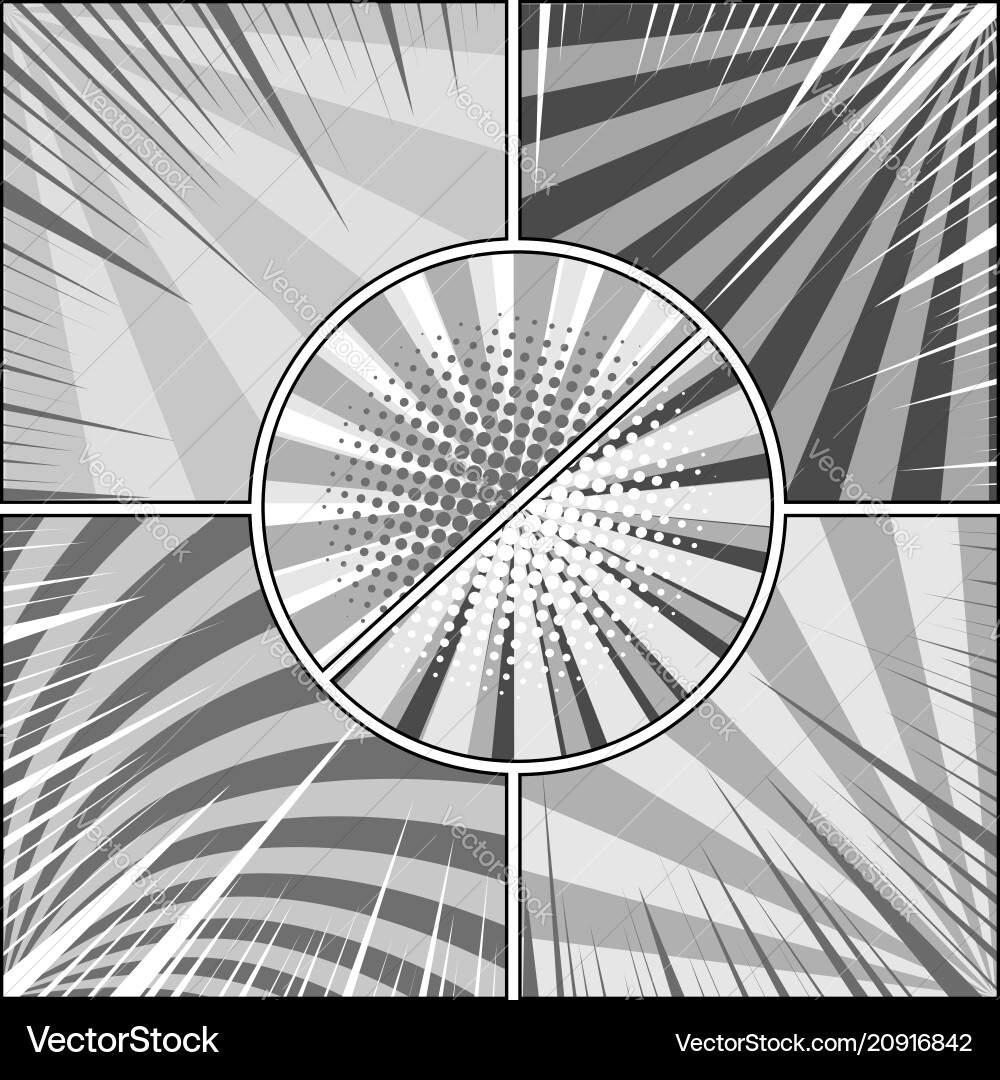 Comic book monochrome concept Royalty Free Vector Image
