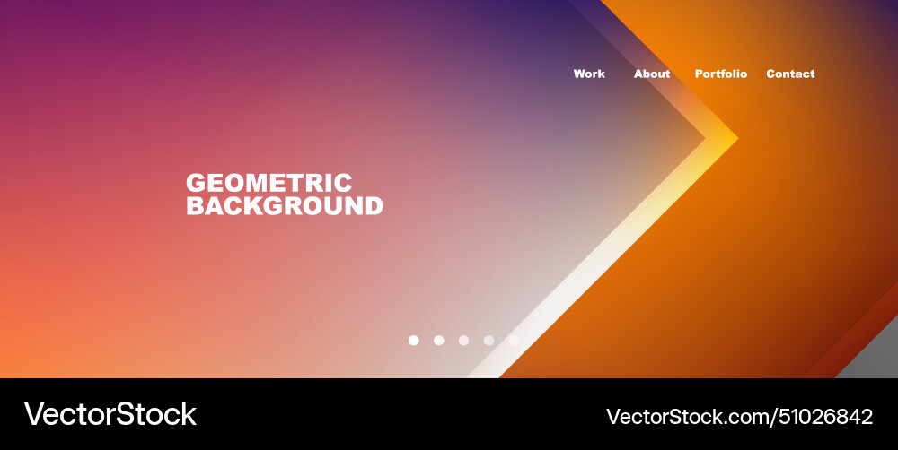 Geometric background with purple and orange Vector Image
