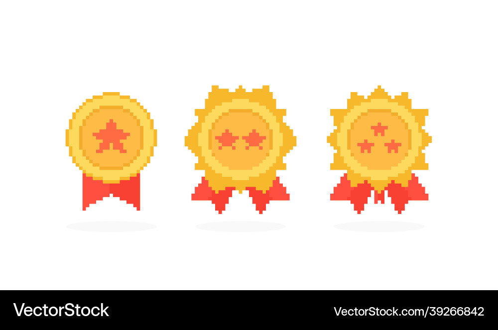 Image of pixel rank in games icon Royalty Free Vector Image
