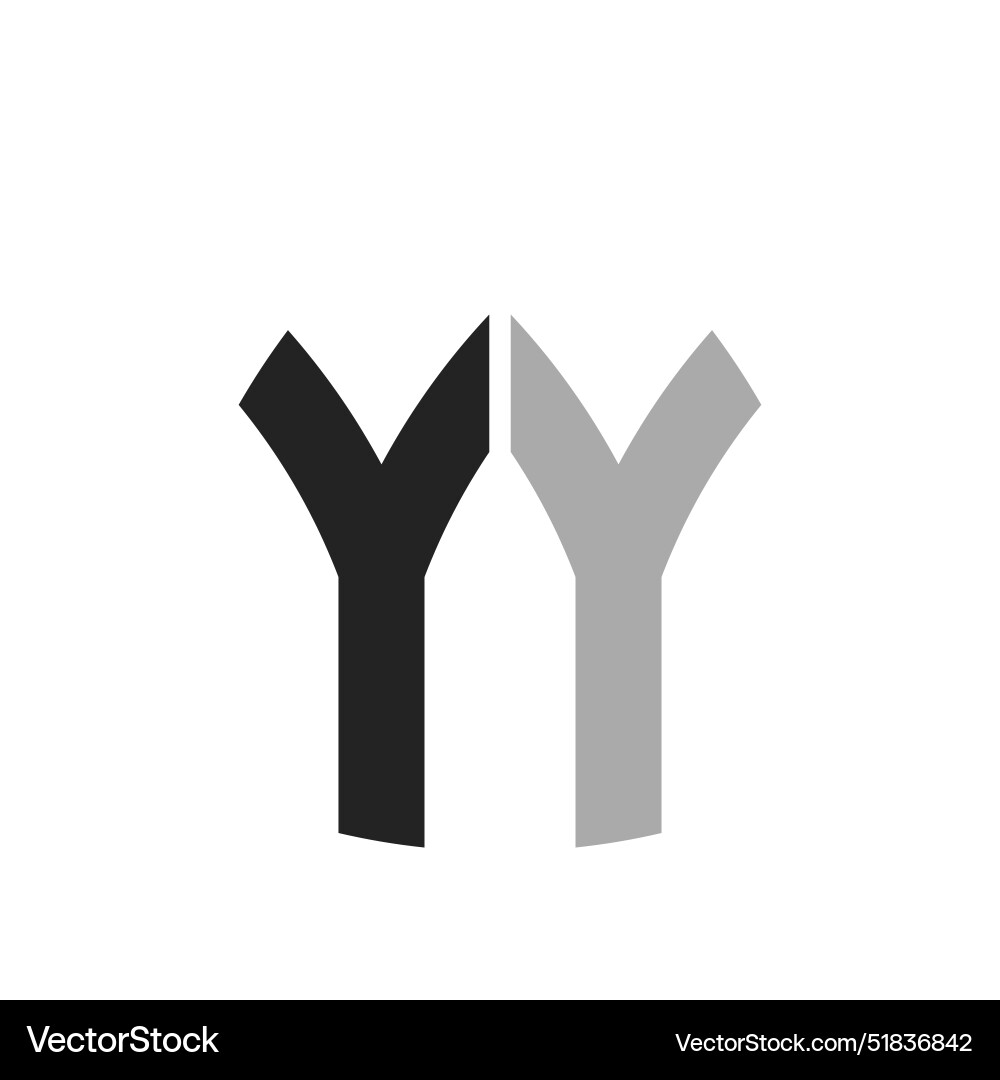 Modern creative yy logo design letter icon Vector Image