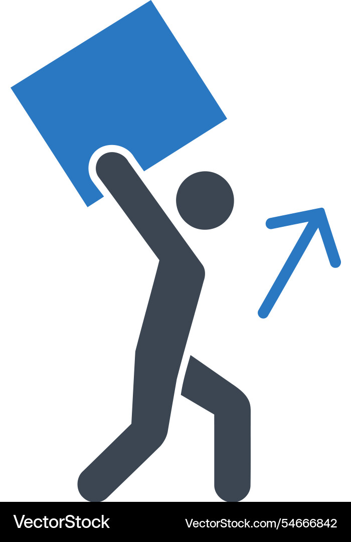 Person carrying object icon Royalty Free Vector Image