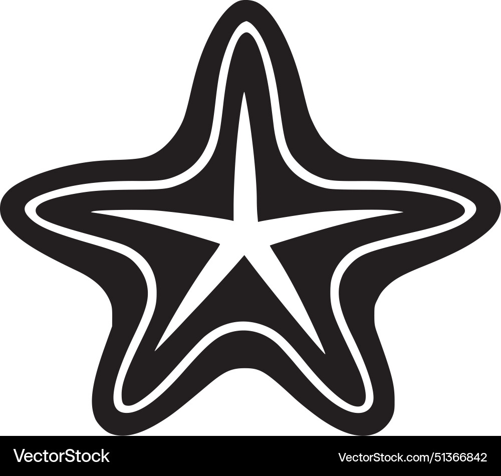 Starfish - minimalist and flat logo Royalty Free Vector