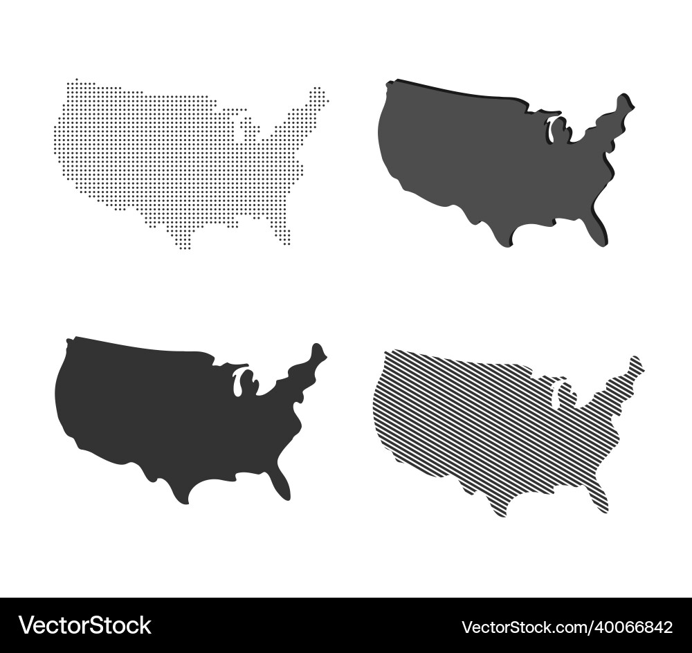Usa map united states Royalty Free Vector Image