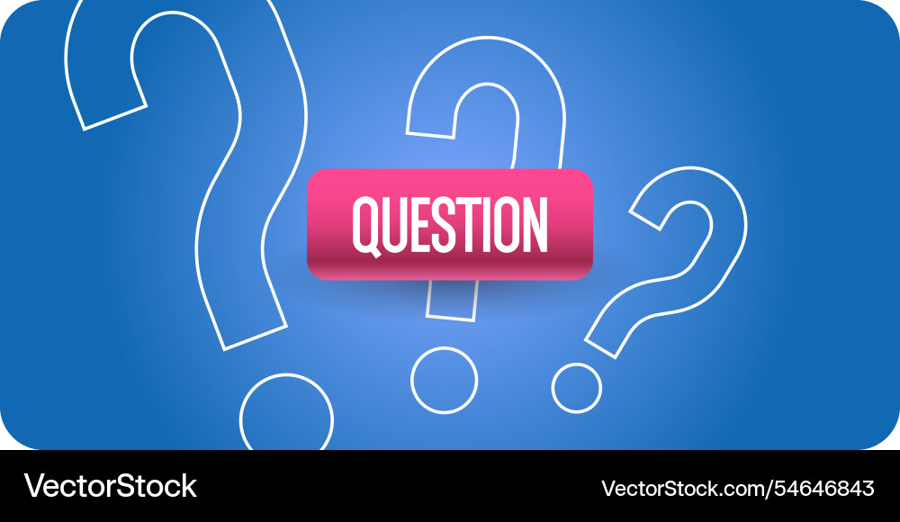 A poster with question marks Royalty Free Vector Image