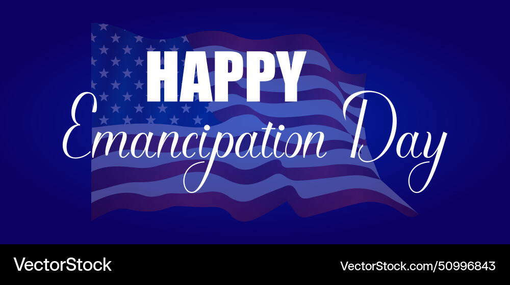 Bigred emancipation day amazing text design Vector Image